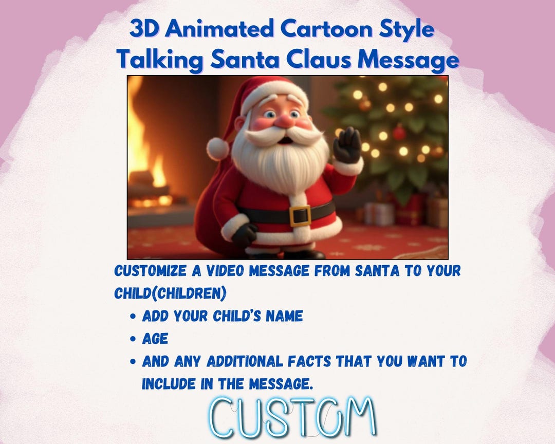 Santa Claus Letter Custom Santa Claus Video Message for Kids Christmas ...
