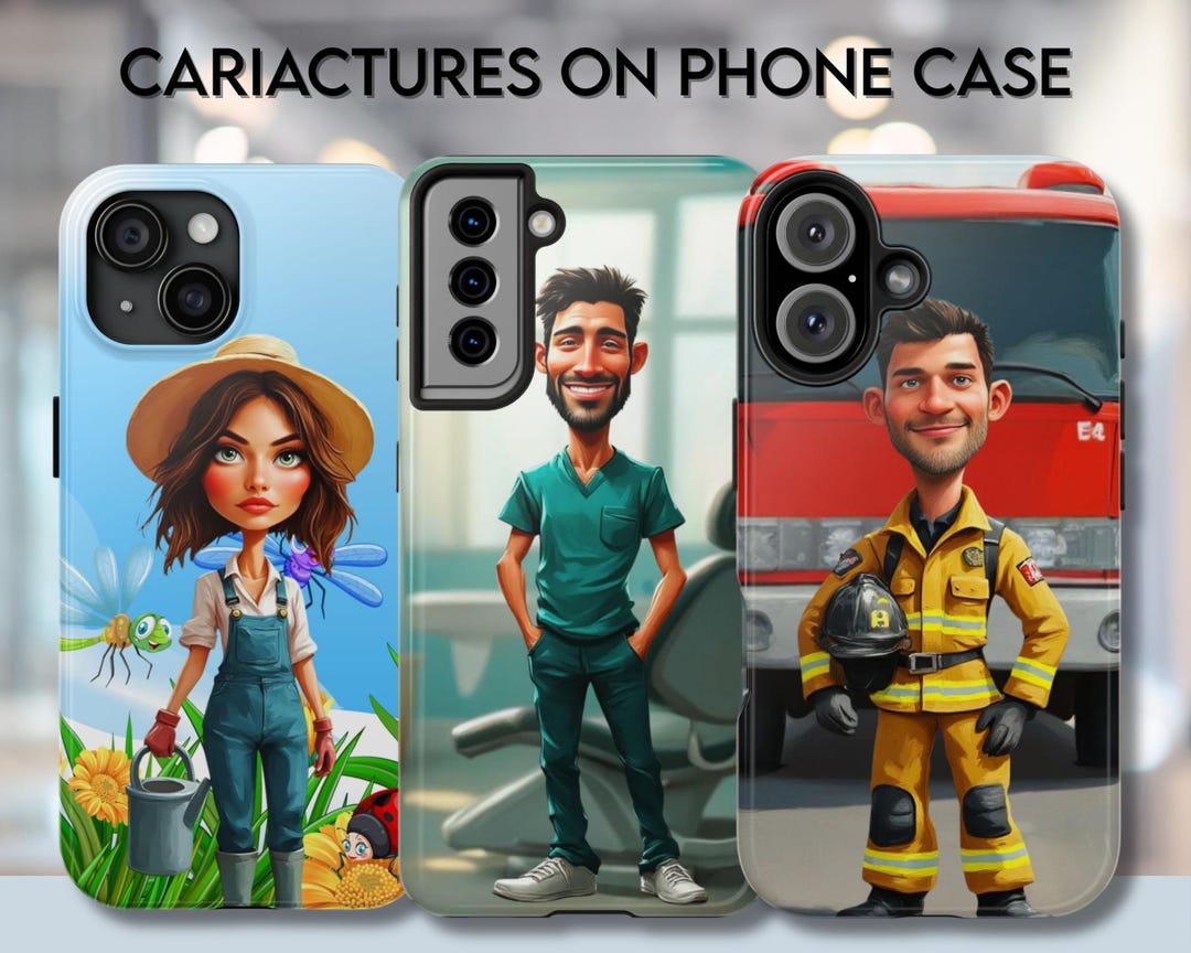 Caricature Portrait Phone Case | Custom Cartoonize Your Photo ...