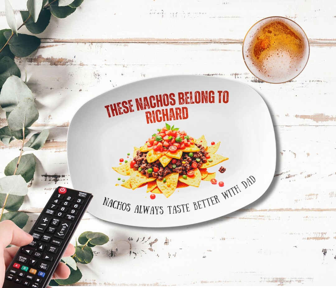 Serving Tray, Nachos Platter, Custom Serving Plate for Dad Grandpa ...