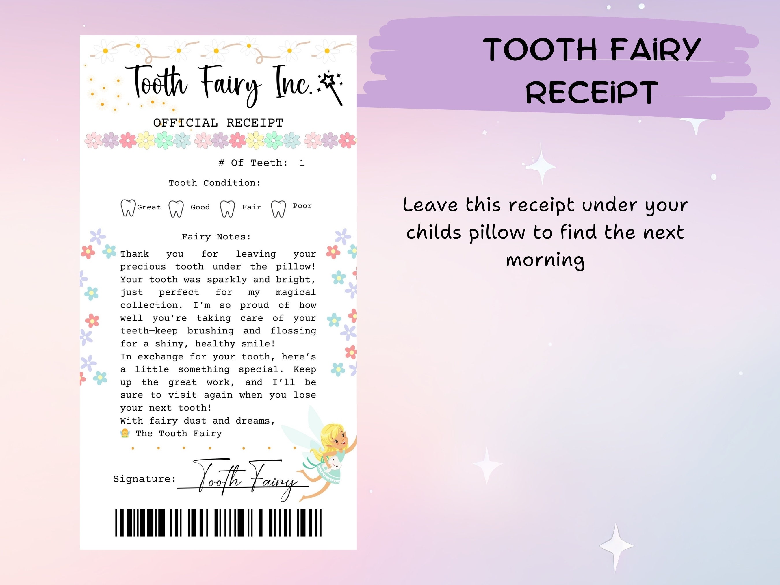 Tooth Fairy Letters,first Lost Tooth,tooth Fairy Kit,tooth Fairy Letter ...