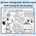 Snoopy Coloring Page,activity for Kids,custom Kids Activity Sheet ...