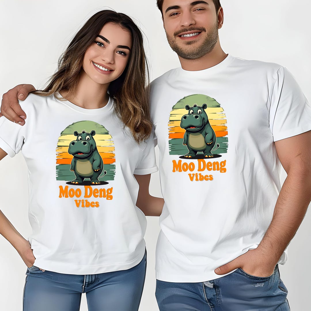 Moo Deng Tshirt Moo Deng Shirt Moo Deng Gift Baby Hippo Tee Zoo Baby ...