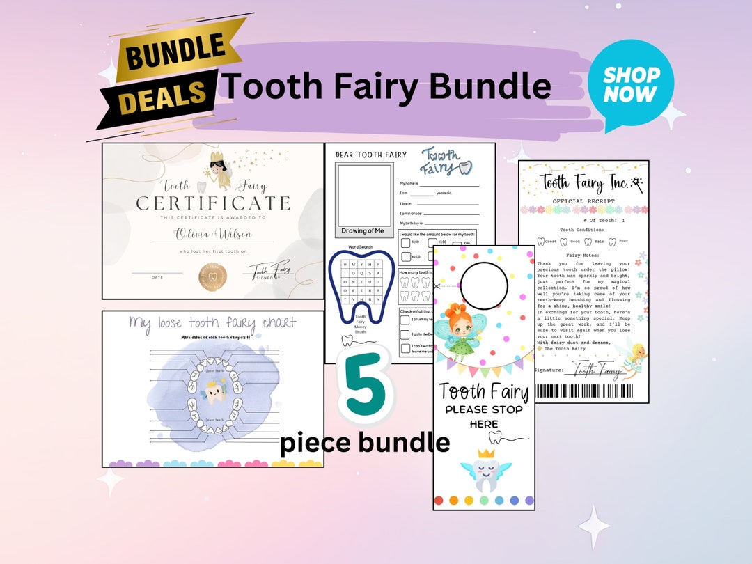 Tooth Fairy Letter Kit, Editable Printable for First Lost Tooth ...