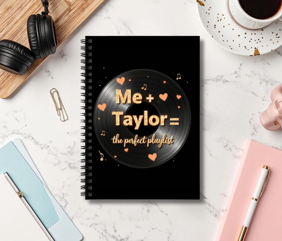Swiftie Inspired Notebook, Taylor Fan Gift, Teen Girl Playlist Planner ...