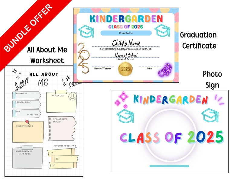 Editable Kindergarten Graduation Certificate, Kindergarten Graduation ...