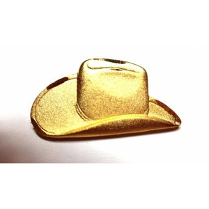 Sharp Gold Tone Cowboy Hat Vintage Pin Figural - Etsy