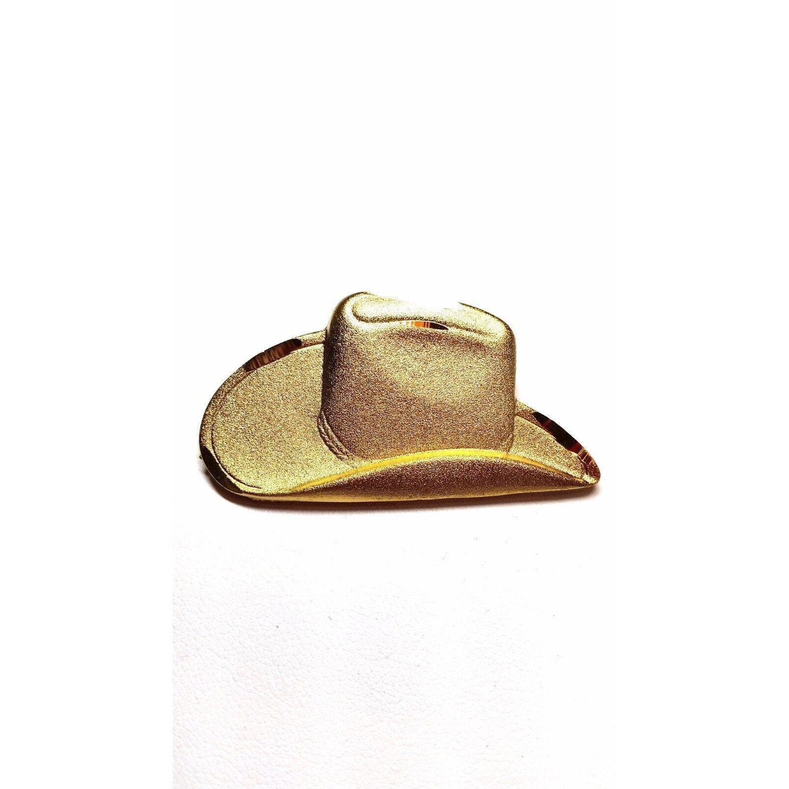 Sharp Gold Tone Cowboy Hat Vintage Pin Figural - Etsy