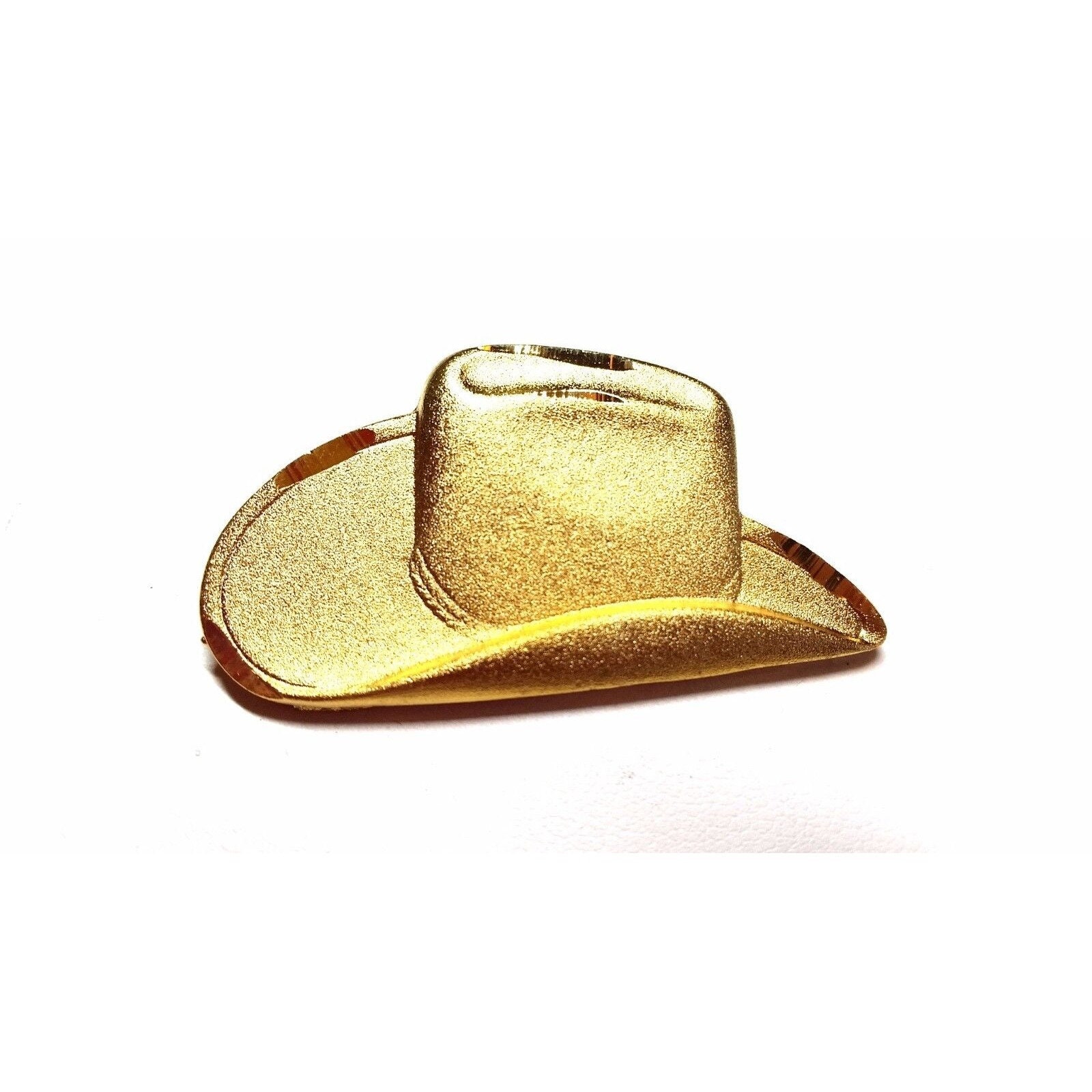 Sharp Gold Tone Cowboy Hat Vintage Pin Figural - Etsy