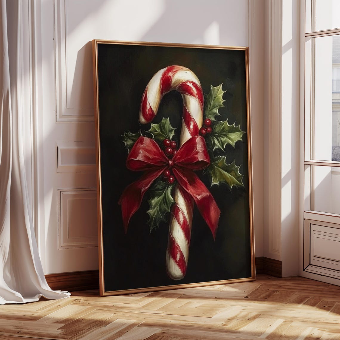 Candy Cane Christmas Print: Farmhouse Style Wall Art (digital Download ...