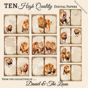 Daniel and the Lions Junk Journal Kit | Bible Scripture (digital ...