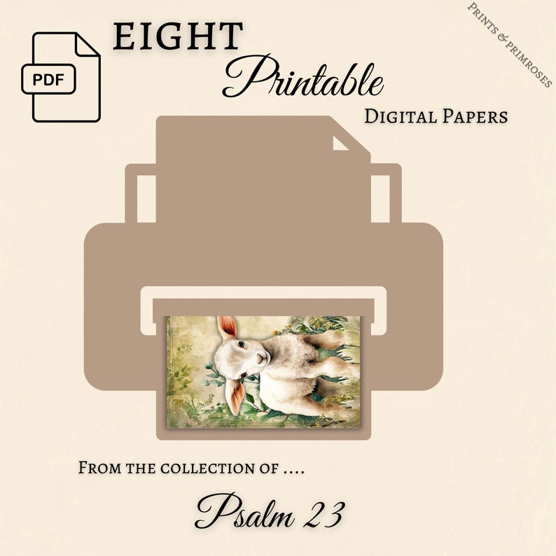 Psalm 23 Junk Journal Kit | Scripture Ephemera (digital Download) - Etsy