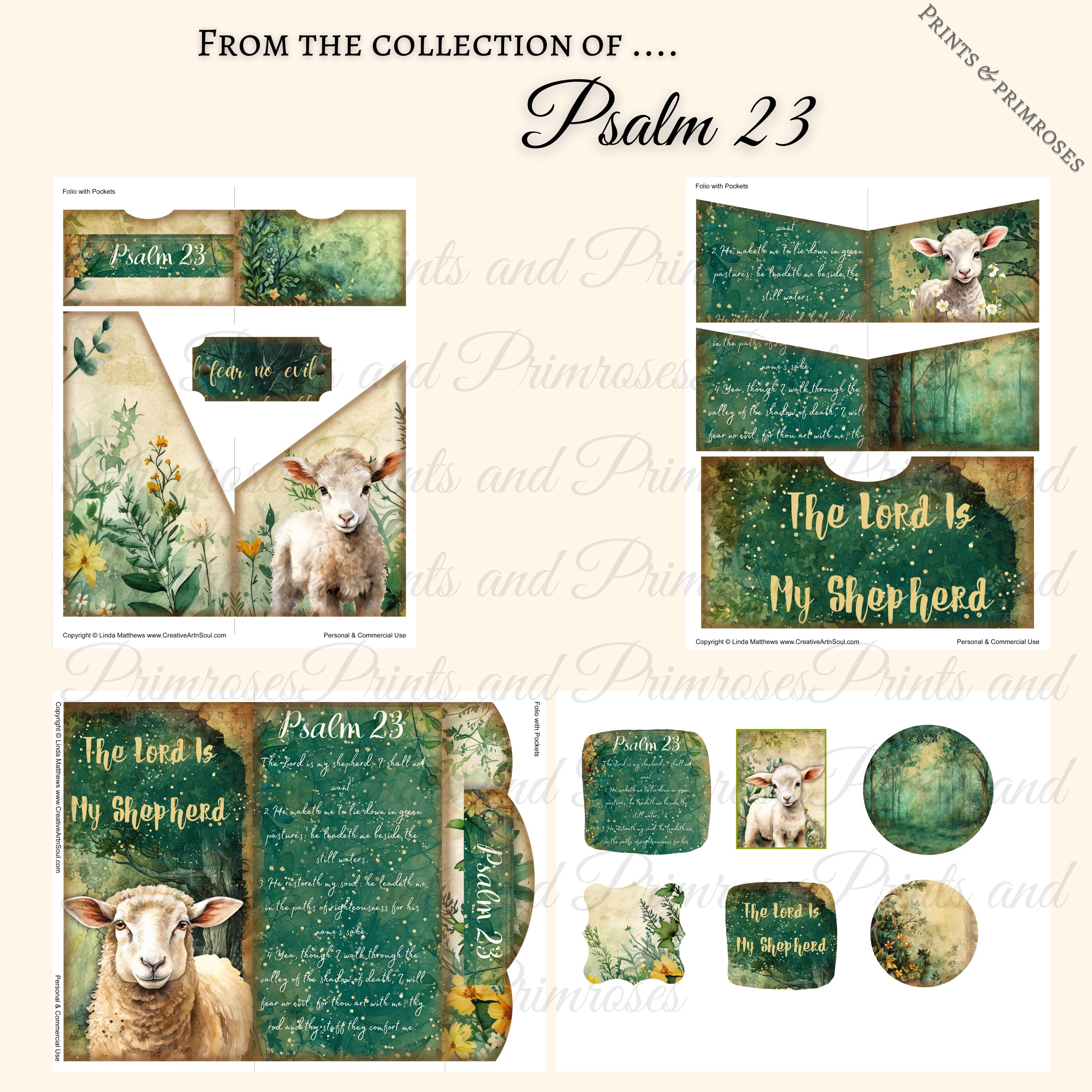 Psalm 23 Junk Journal Kit | Christian Gratitude Folio (digital Download ...