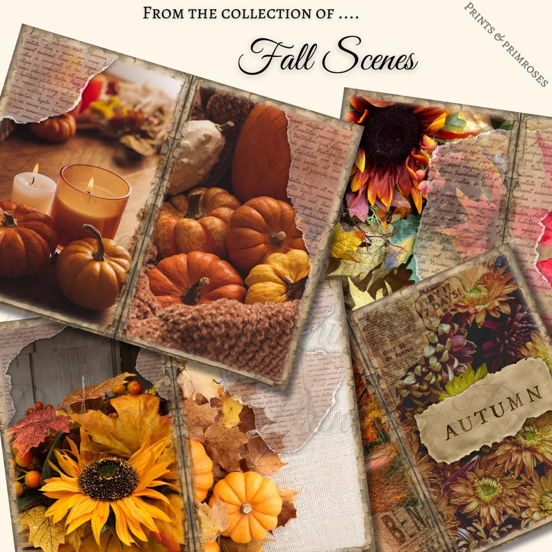 Autumn Junk Journal Kit | Cozy Fall Ephemera, Printable Scrapbook ...