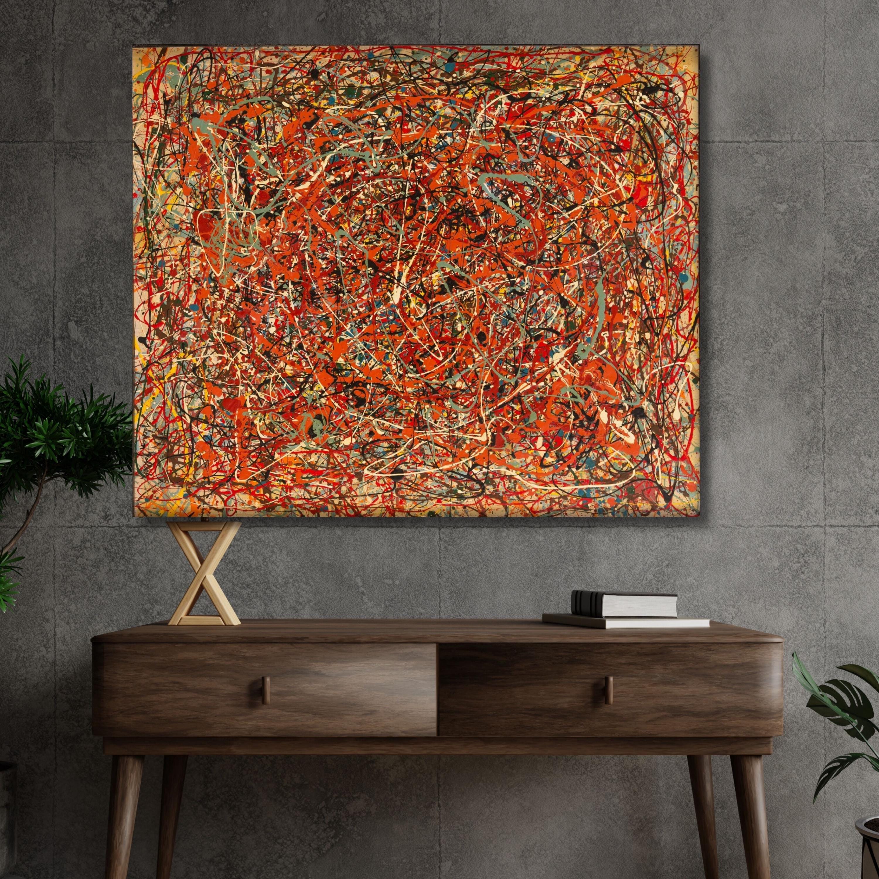 Jackson Pollock Canvas Wall Art,abstract,reproduction Print,splatter ...