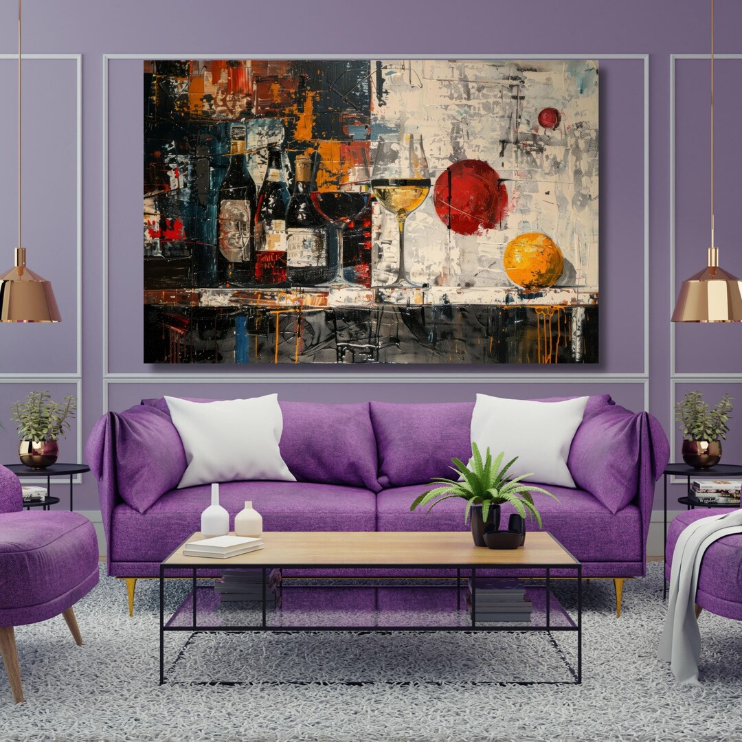 Alcohol Wall Art,bottles With Alcohol Drinks Canvas,alcohol Painting ...