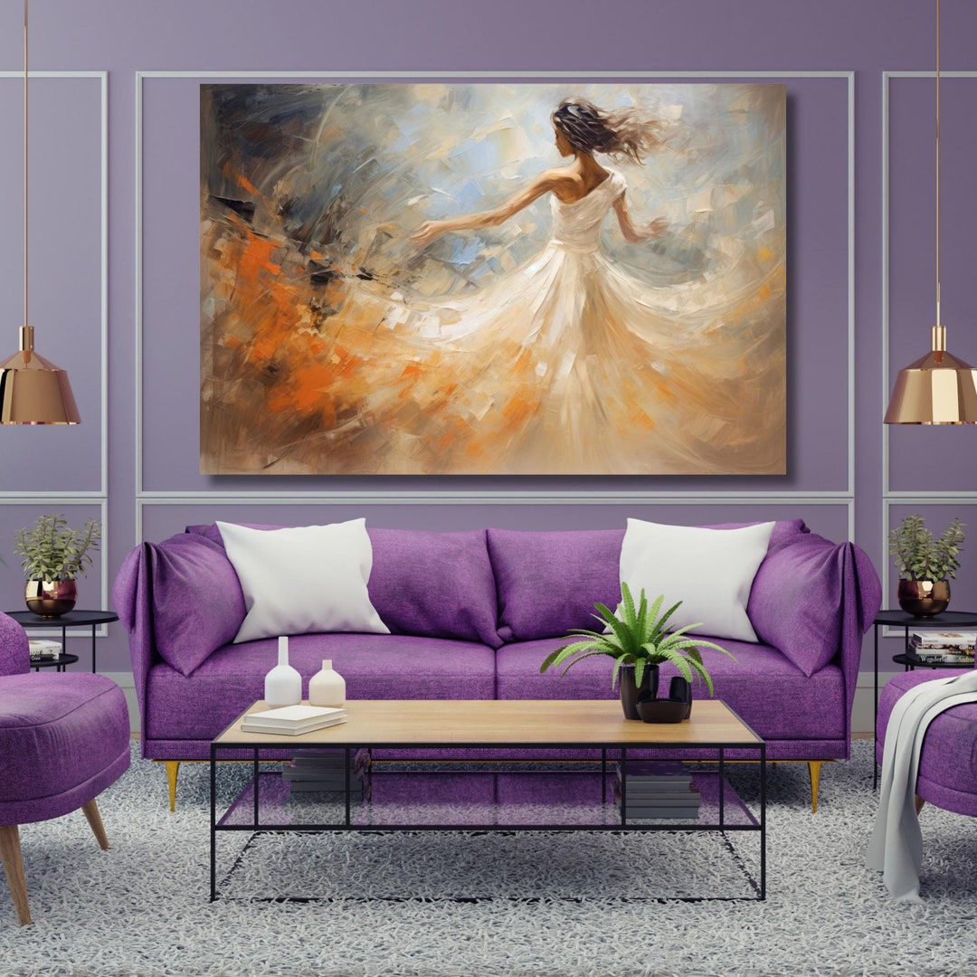 Beautiful Girl Back View Oil Painting Canvas,vintage Beauty Art Texture ...