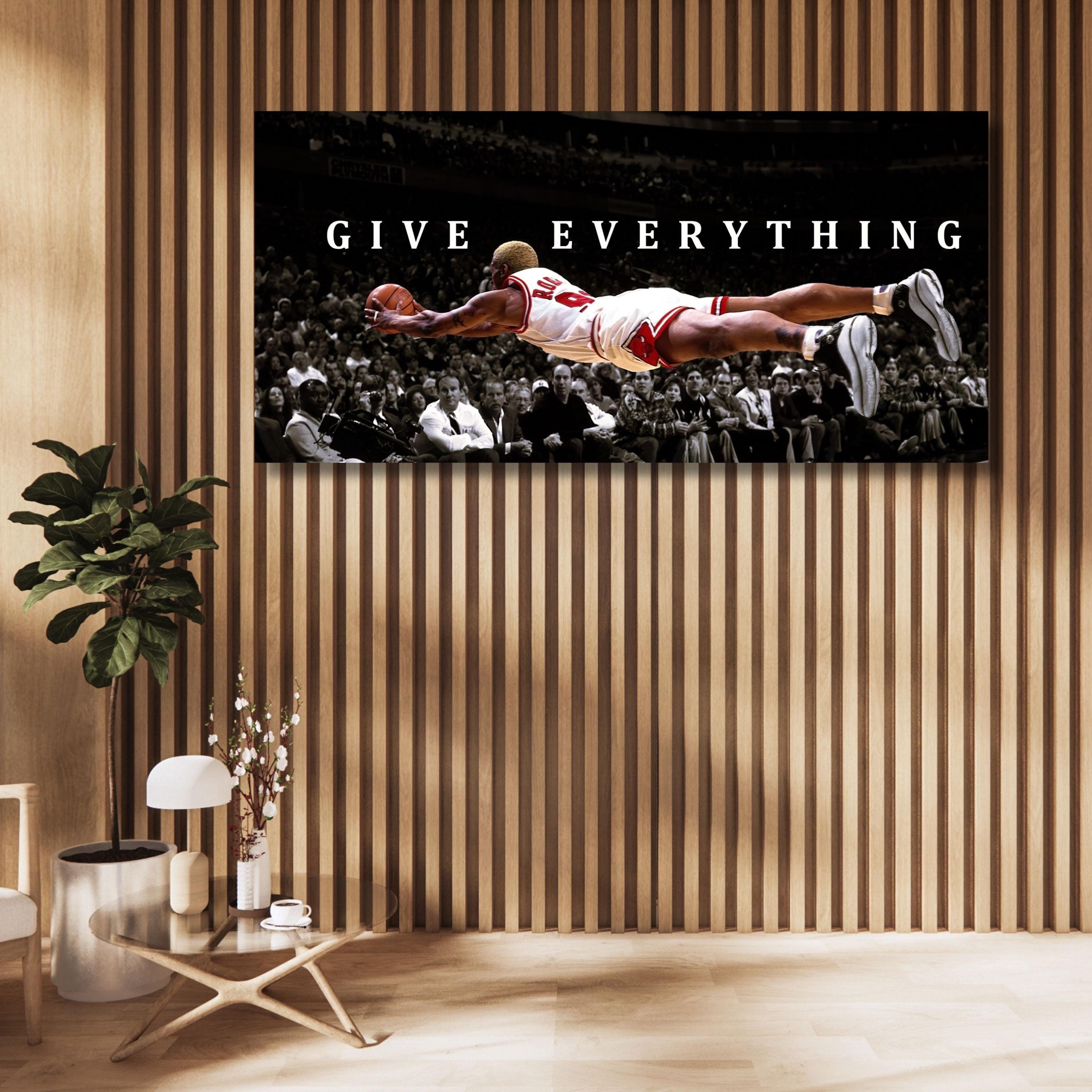 Dennis Rodman Poster,dennis Rodman Canvas,dennis Rodman Give Everything ...