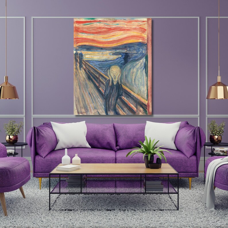 The Scream (1893) by Edvard Munch Canvas Wall Art,landscape Print ...