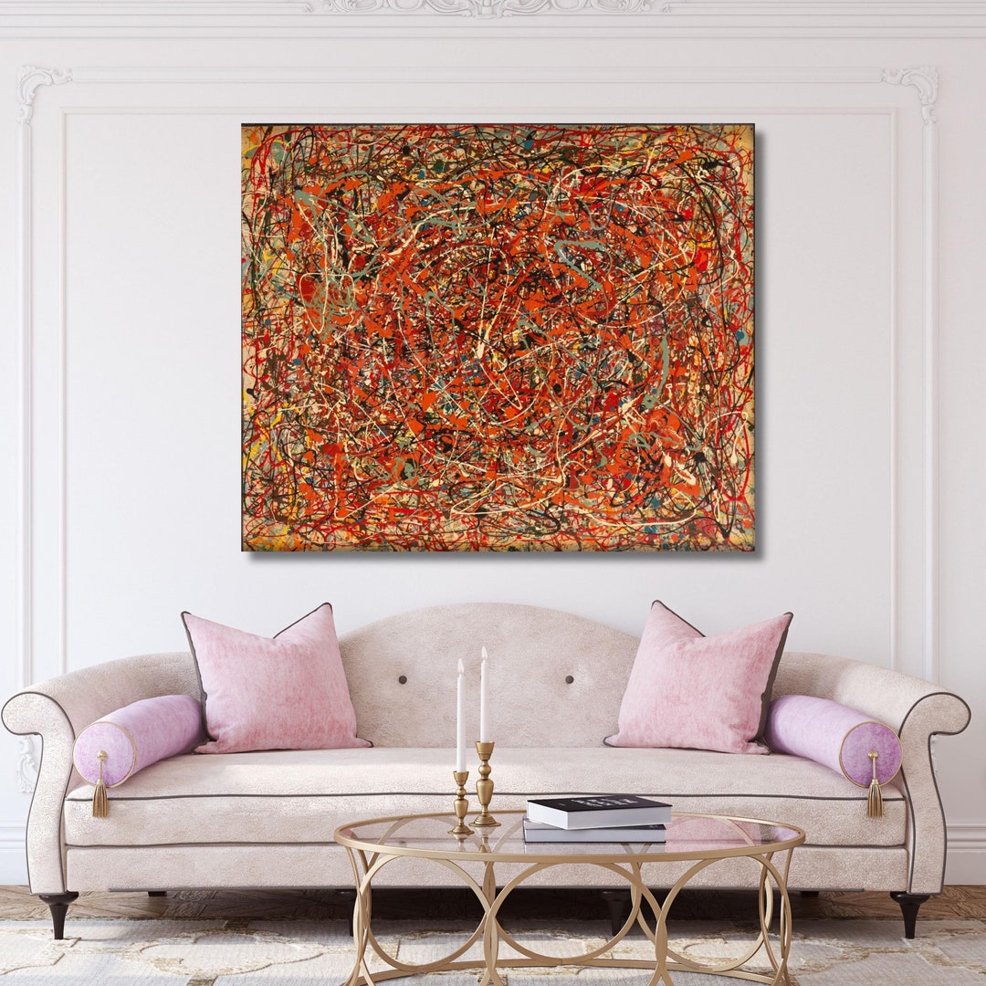 Jackson Pollock Canvas Wall Art,abstract,reproduction Print,splatter ...