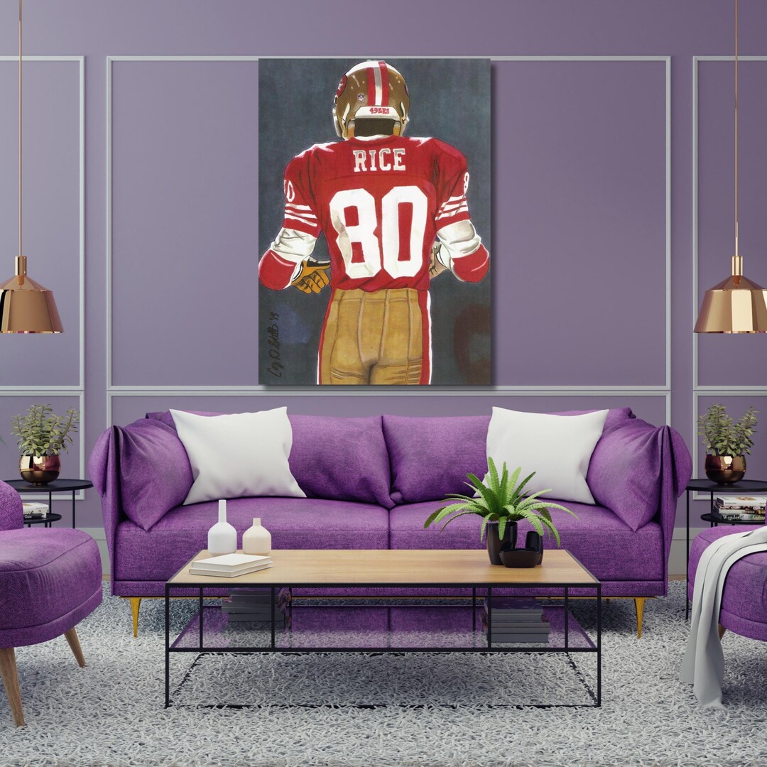 Jerry Rice Canvas Wall Art,jerry Rice Print Poster,american Football ...