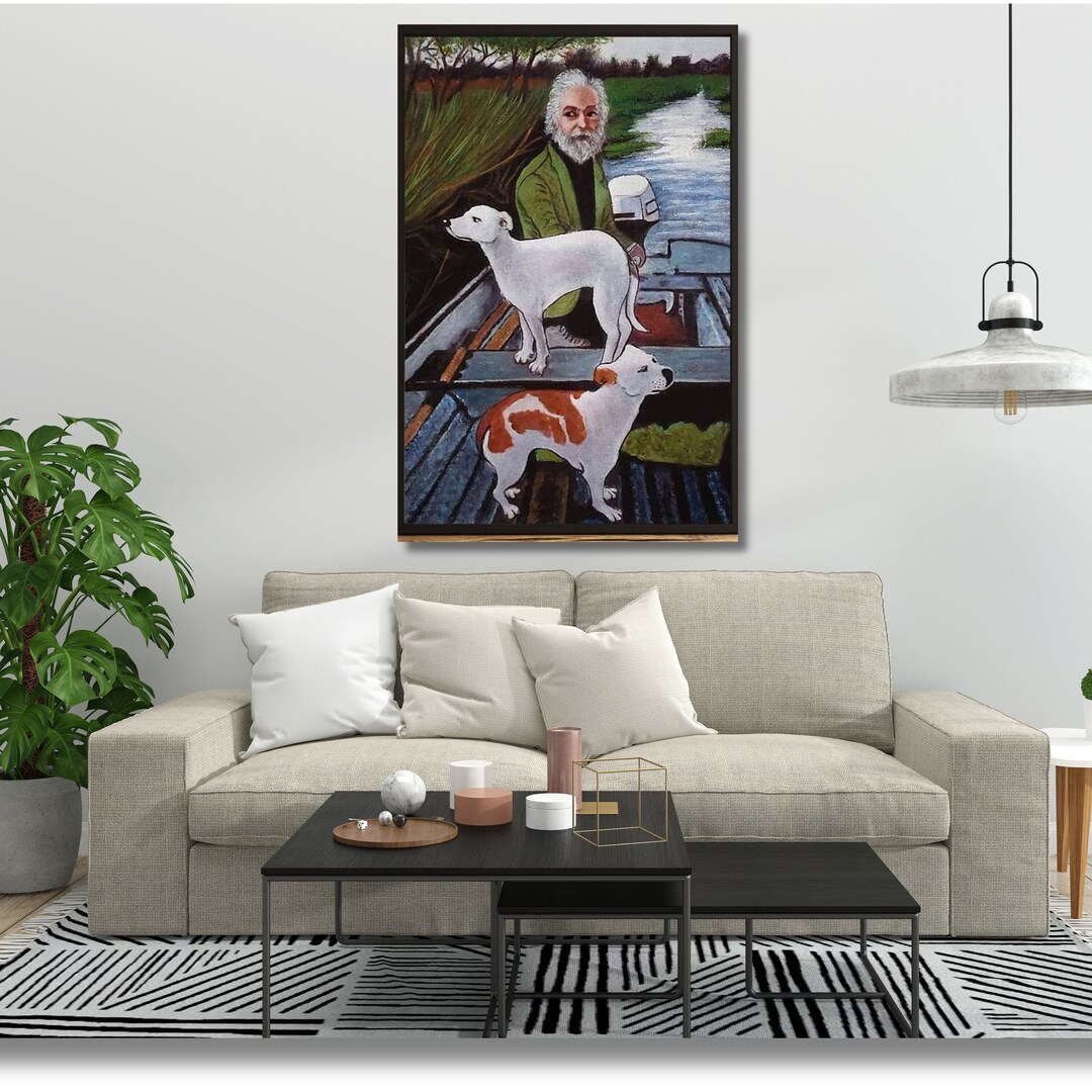 Goodfellas Old Man and Dogs Canvas Wall Art,goodfellas Painting Poster ...