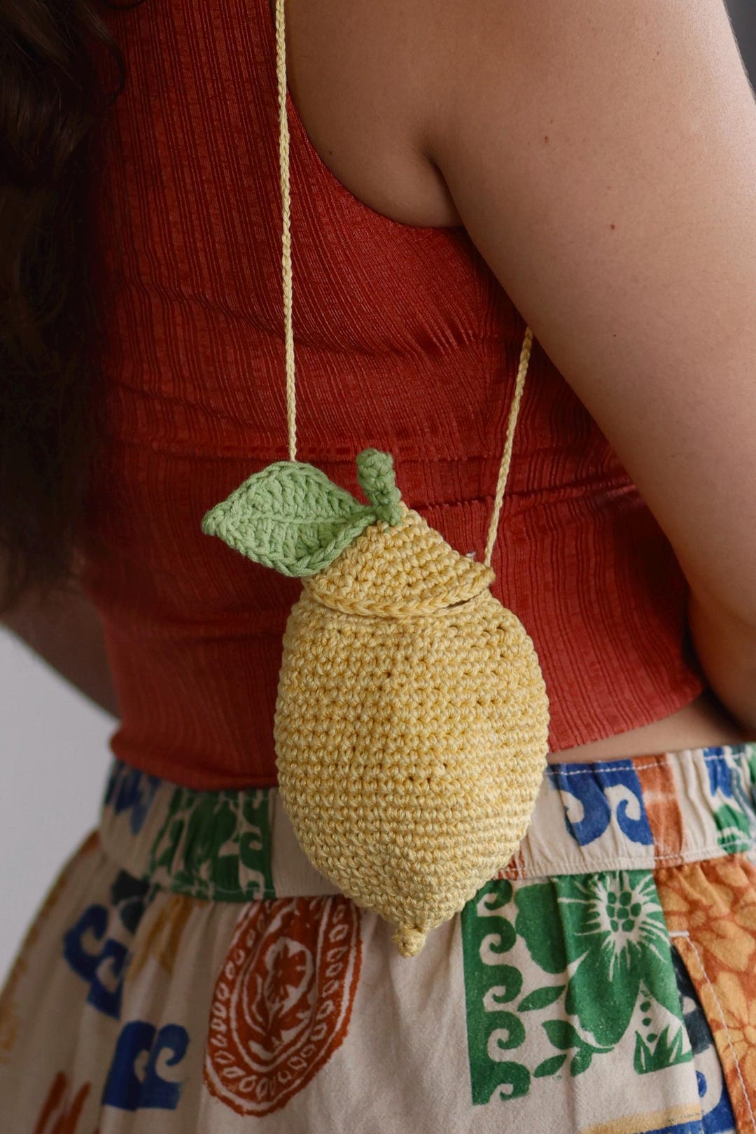 Lemon Purse, Personalized Small Lemon Bag, Crochet Lemon Bag, Fruit ...