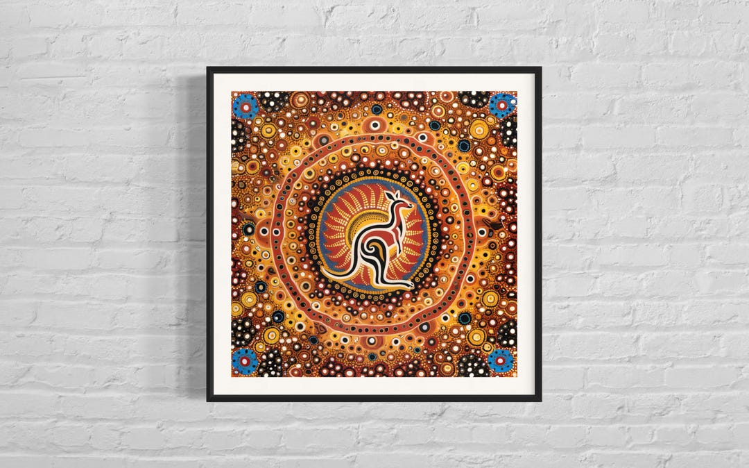 Aboriginal Art Downloadable Print spirit of the Kangaroo - Etsy