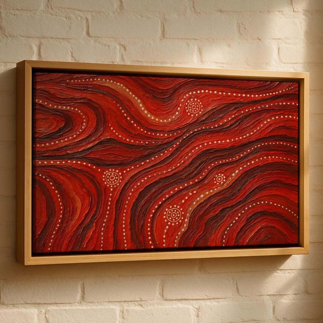 Ngurra Watiya – Aboriginal Impasto Dot Painting Print | Sacred Earth ...