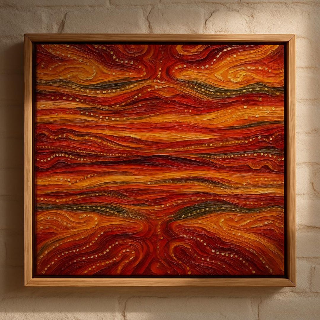 Aboriginal Dot Painting Printable – Yurala Flames (sacred Fire Energy ...
