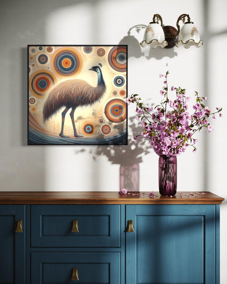 Dhinawan Spirit – Aboriginal Dot Painting Download of Emu Dreaming and ...