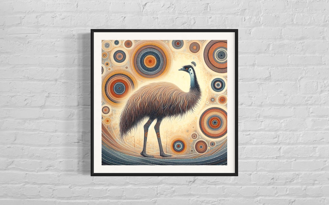 Dhinawan Spirit – Aboriginal Dot Painting Download of Emu Dreaming and ...