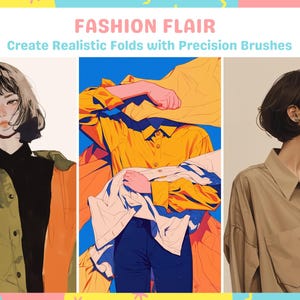 Procreate Brushes: Fabric Flow, 17 Painterly Brushes for Clothes ...