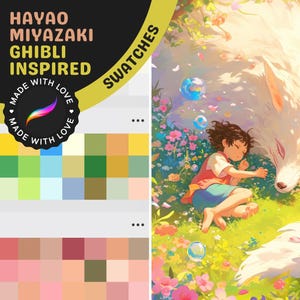 Procreate Color Swatches: Ghibli Dream Palettes, 10 Miyazaki-inspired ...