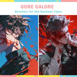 Procreate Brushes: Blood Splatter Collection, 70 Realistic Blood ...