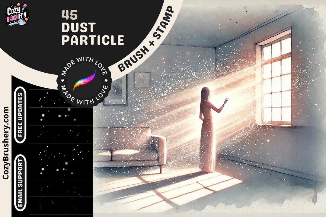 Procreate Brushes: Dust and Particle Atmosphere Pack, 45 Brushes for ...