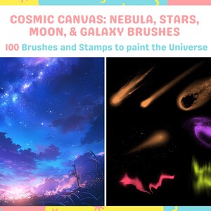 Procreate Brushes: Cosmic Creator Pack, 100 Galaxy, Nebula, Northern ...