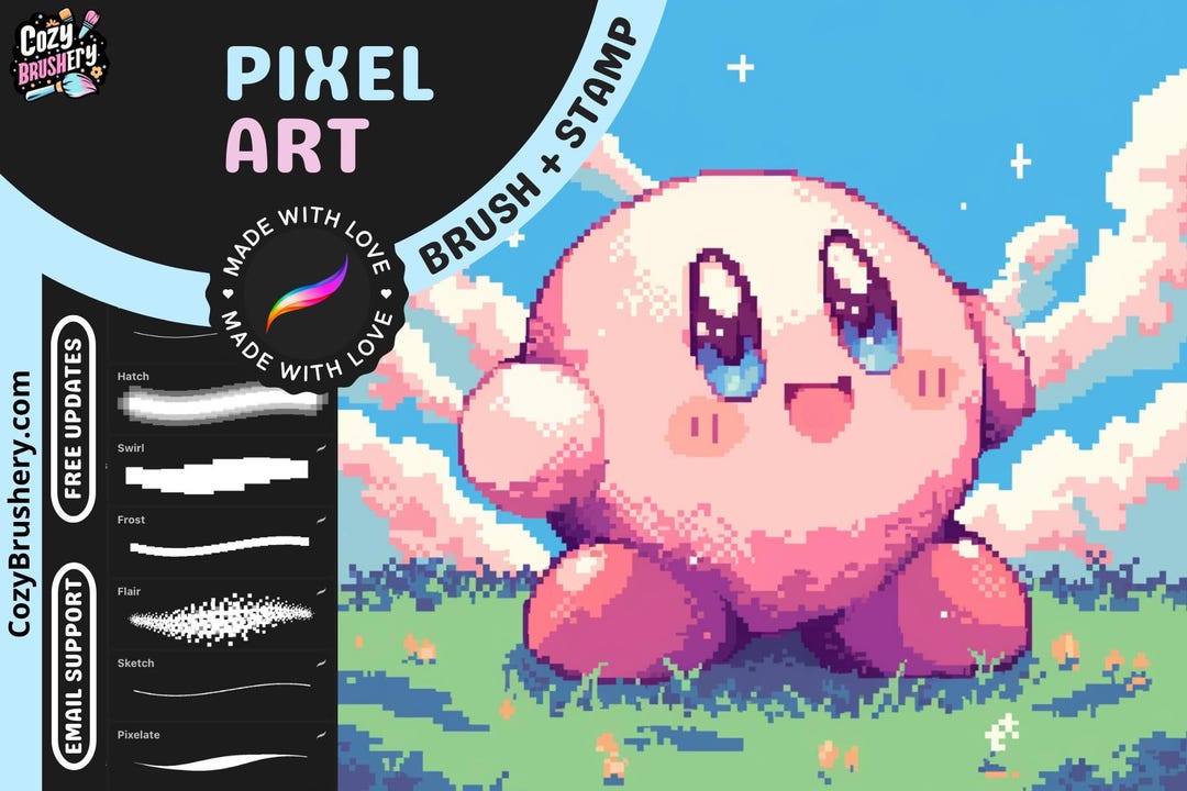 Procreate Brushes: Ultimate Pixel Brush Pack, Perfect for 8bit Art, Pixel Lineart, Foliage ...