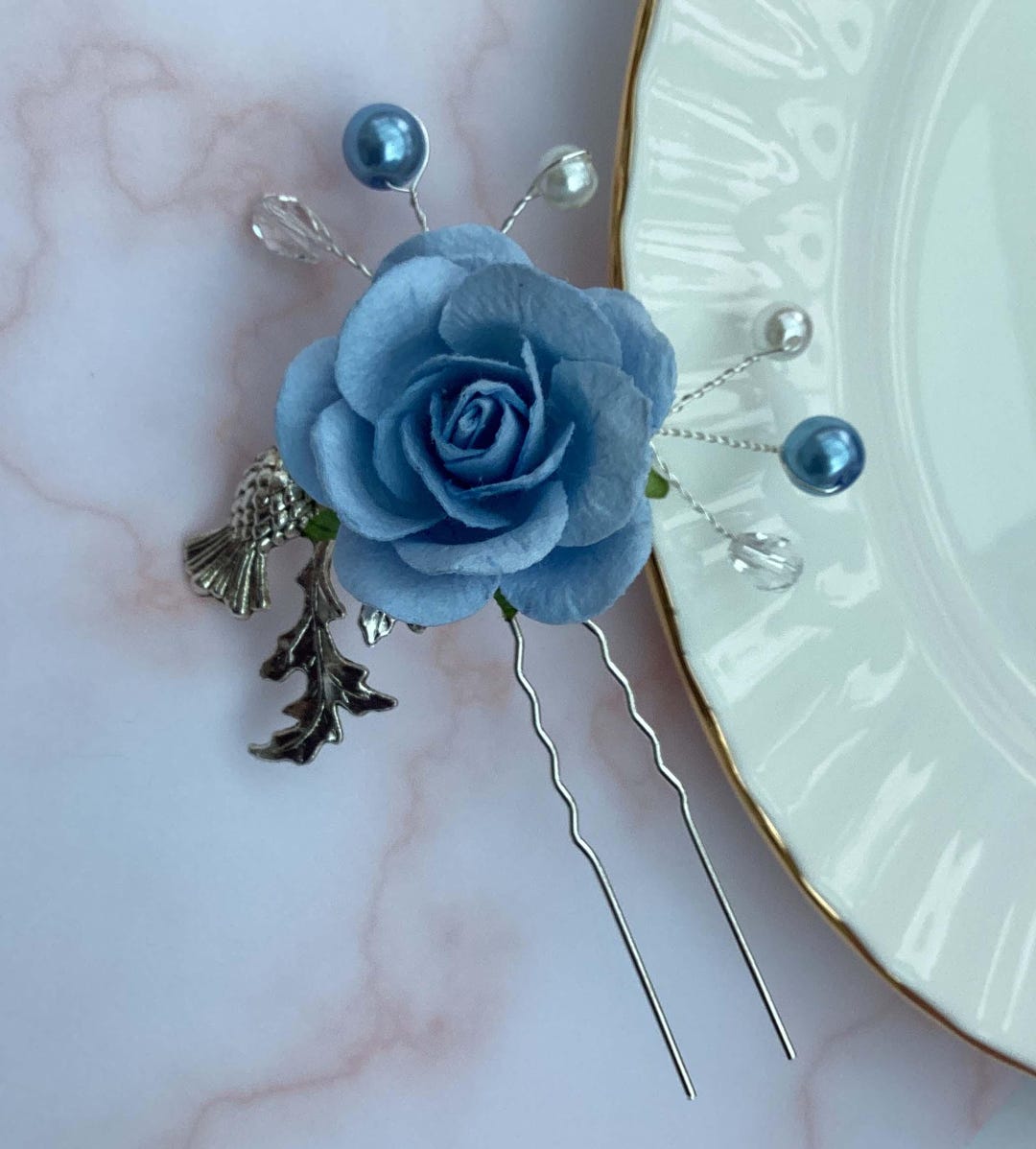 Silver Scottish Thistle Hair Pin - Etsy