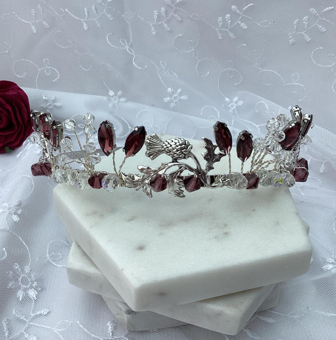 Tiara - Scottish Thistle - Wine - Etsy
