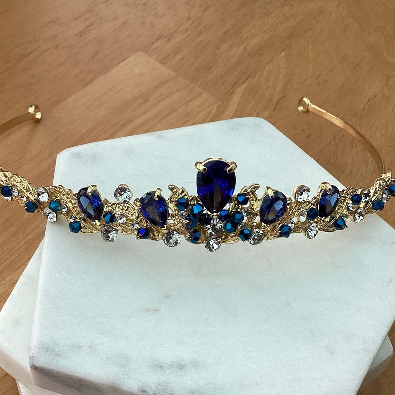 Blue Tiara - Etsy