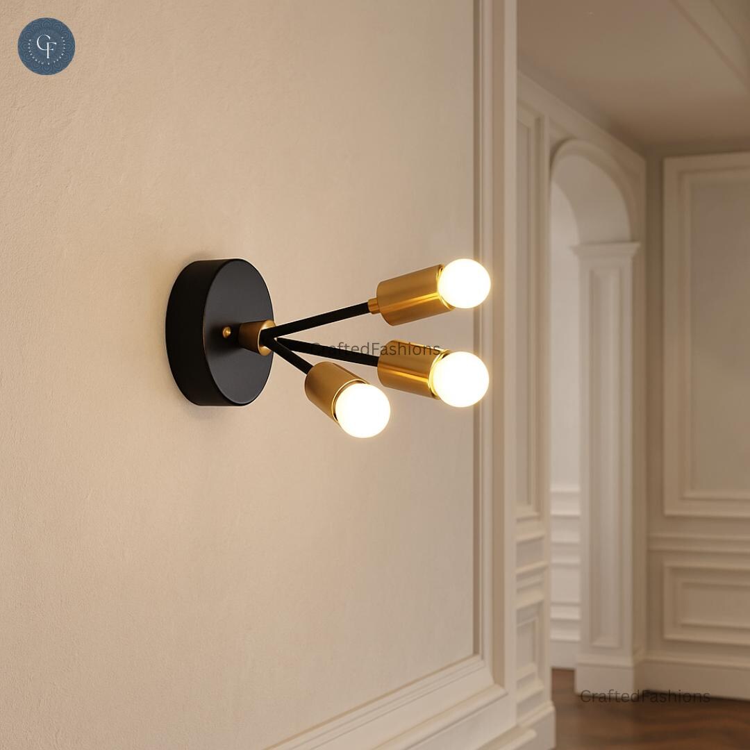 Raw Brass Glass Tube Ceiling Light: Mid-century Modern Fixture - Etsy