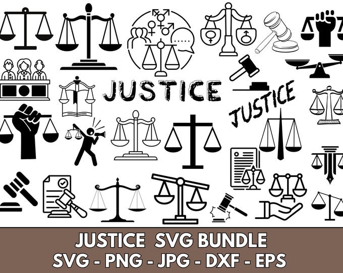 Justice SVG Bundle, Scale of Justice SVG, Law Svg, Lady Justice Svg ...
