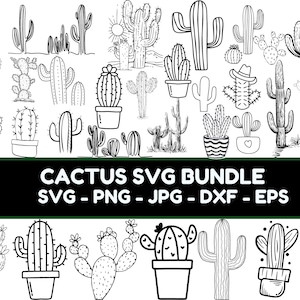 Cactus SVG Bundle: Succulent Cut Files, Clipart (digital Download) - Etsy