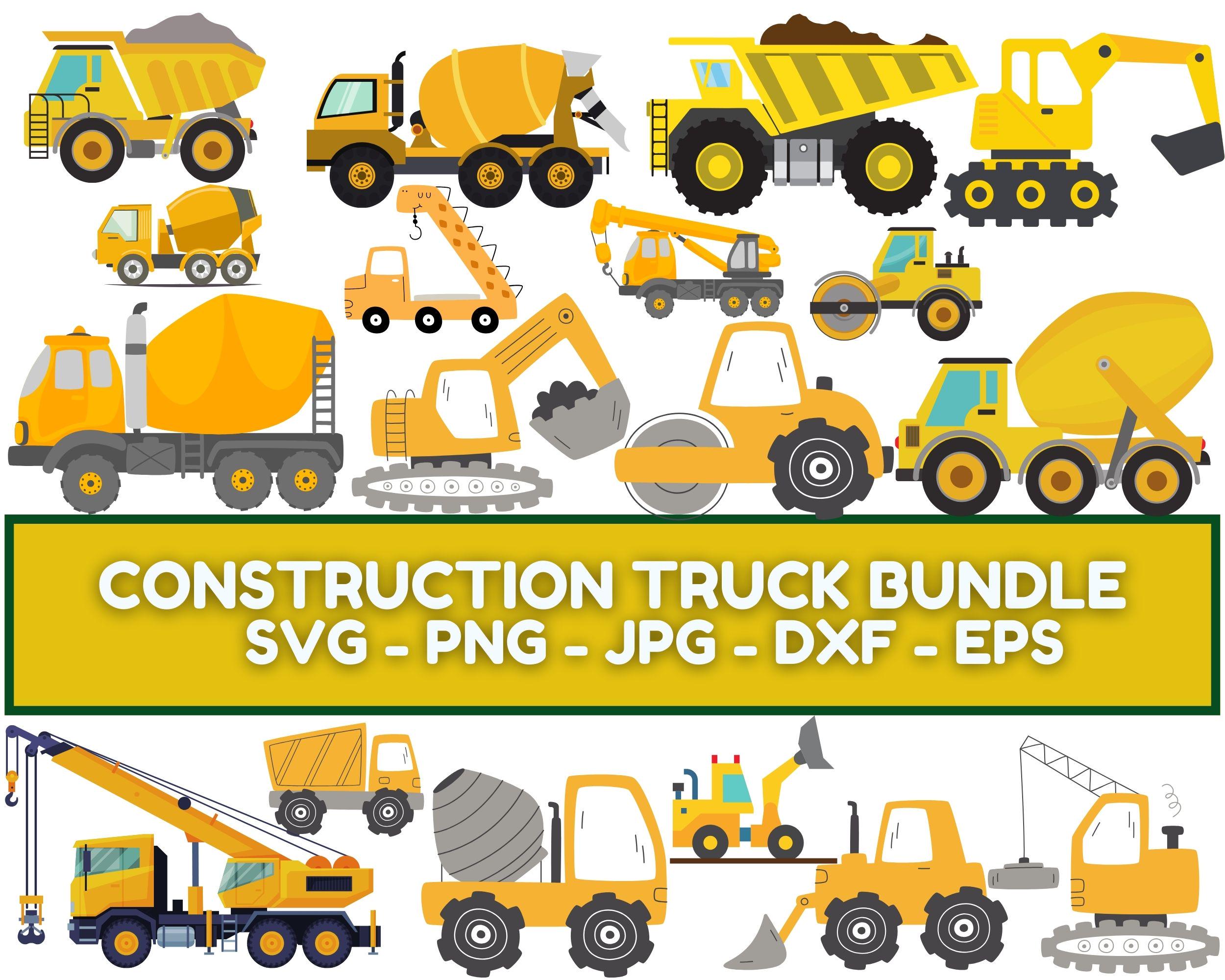 Construction Svg, Trucks Svg Files, Excavator Svg, Dump Truck Svg ...