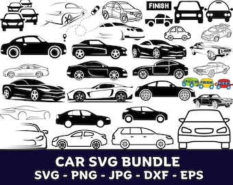 170+ Car Svg Bundle, Retro Car Silhouette Svg, Sports Car Svg, Classic ...