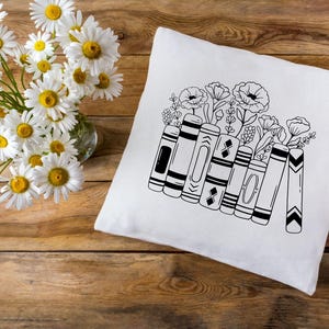 Floral Book SVG, Book Svg Bundle, Books With Flowers Svg, Reading Book ...