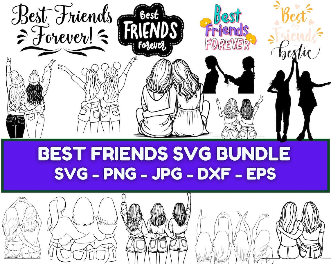 Friends SVG Bundle, Friendship Graphics (digital Download - Etsy