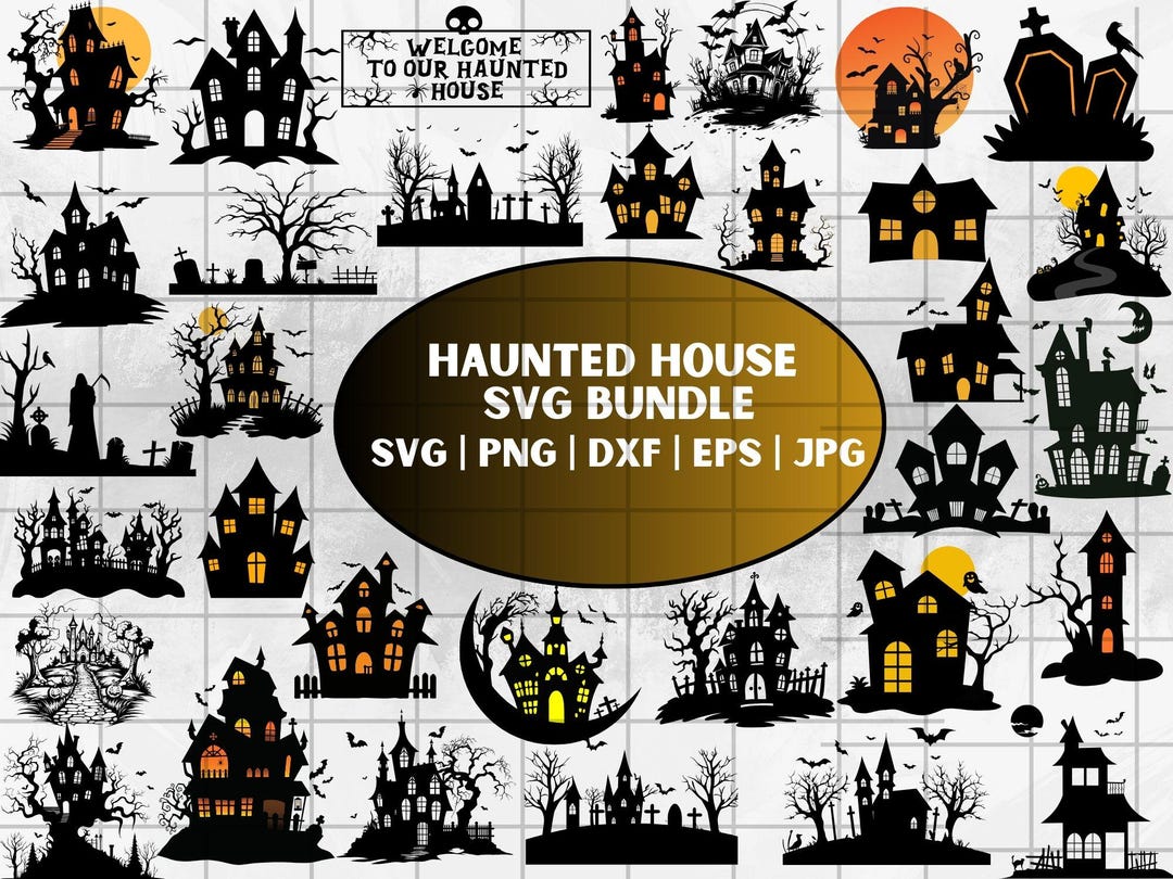 HAUNTED HOUSE SVG , Halloween Bundle Svg, Haunted House Svg Bundle ...