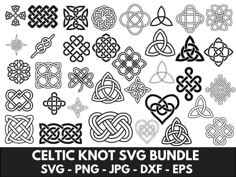 Celtic Knot SVG Bundle, Celtic PNG Bundle, Celtic Clipart, Celtic SVG ...