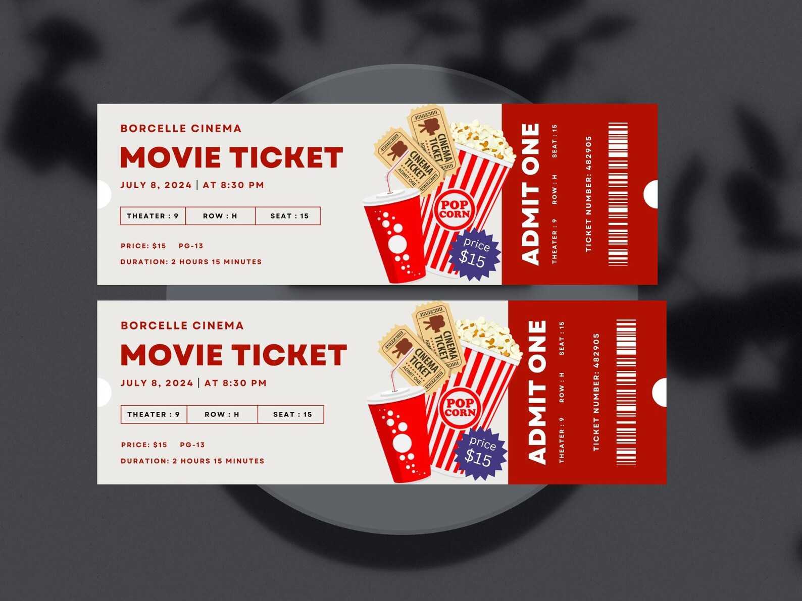 Editable Movie Night Ticket Template: Surprise Gift (digital Download ...